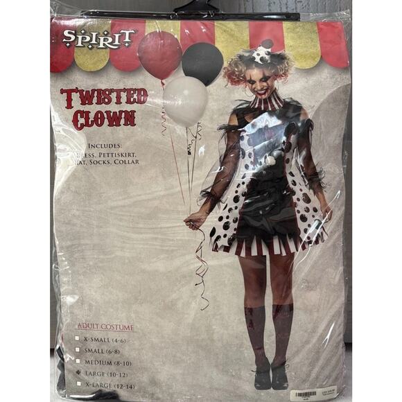 Spirit | Accessories | Spirit Halloween Twisted Clown Costume Size M 8 ...